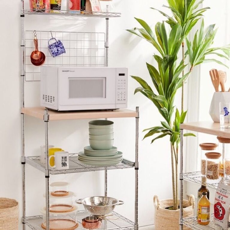 13 Brilliant Microwave Storage Ideas for Small Kitchens